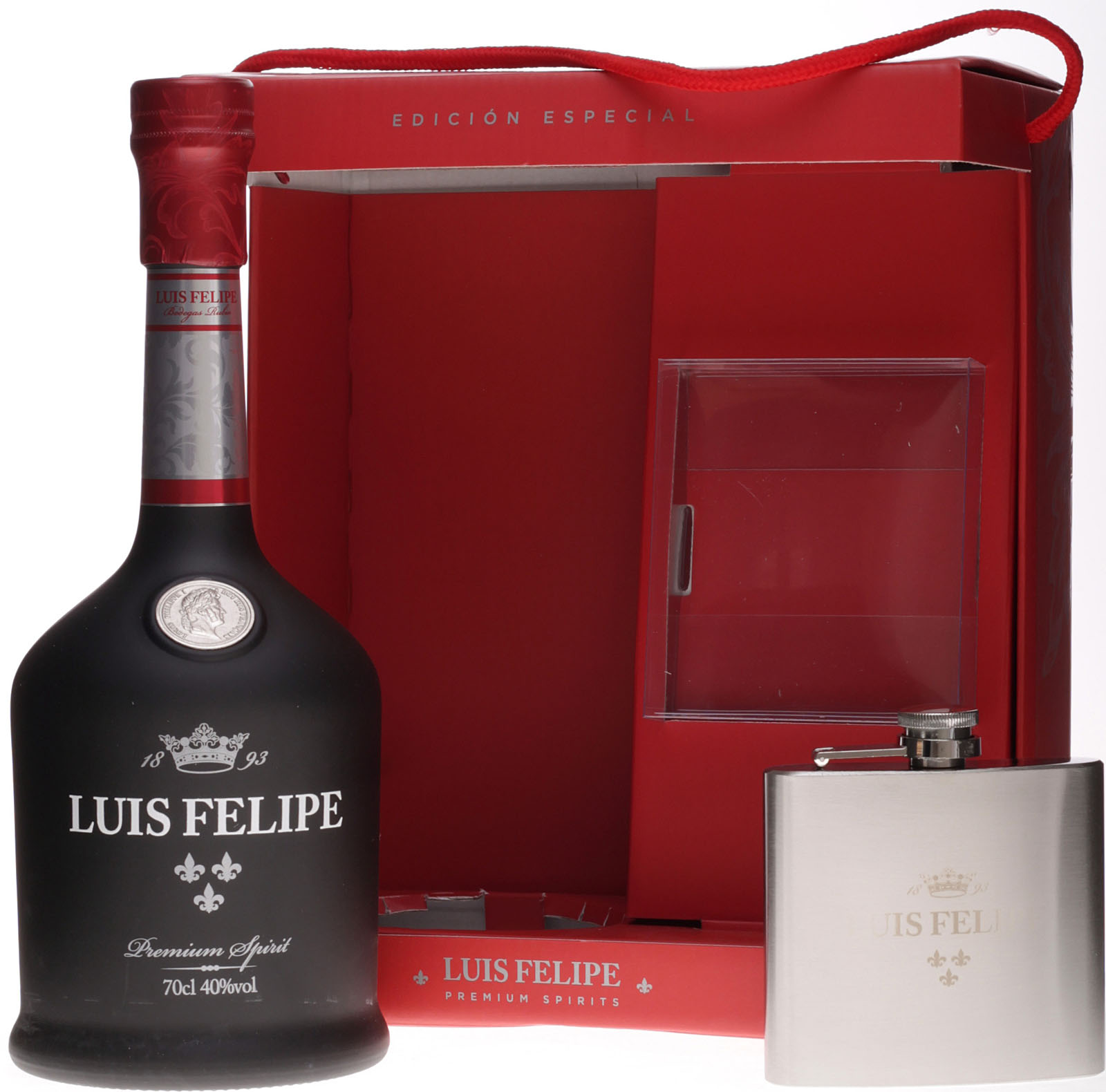 Luis Felipe Brandy Geschenkset mit Flachmann bei uns im