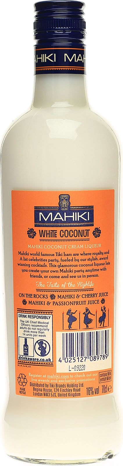 Mahiki White Coconut, köstlicher und trendiger Liqueur