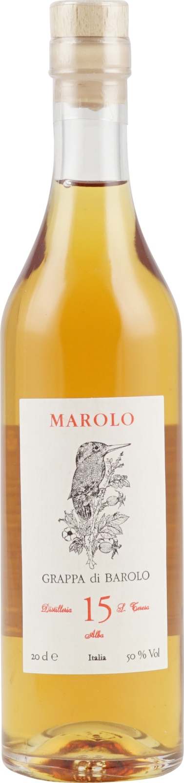 Marolo Grappa Barolo 15 Jahre mit 200 ml und 50 % Vol.