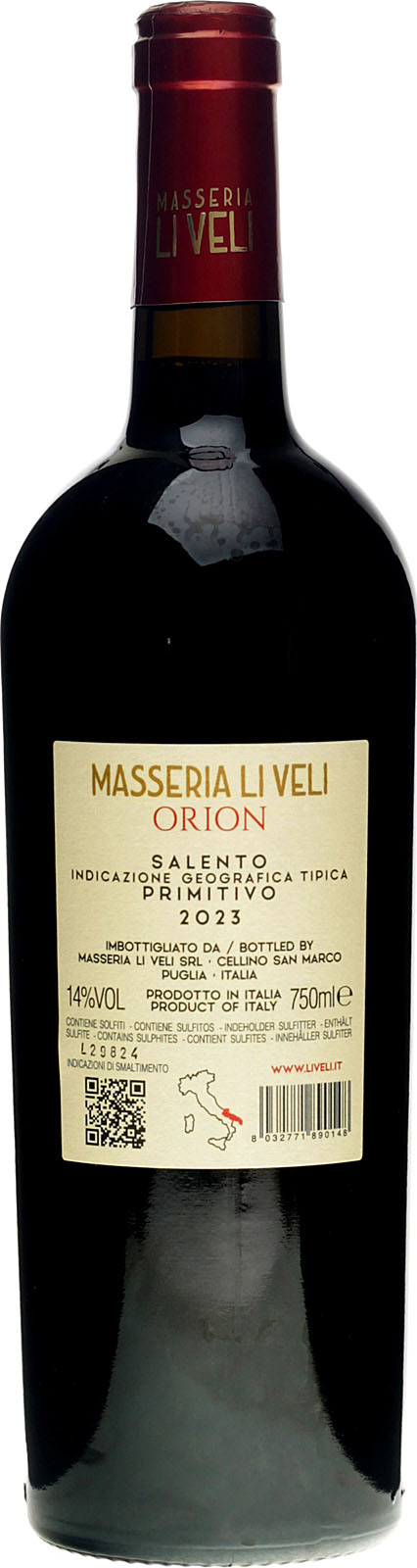Masseria Li Veli 2023 ORION Primitivo Salento IGT