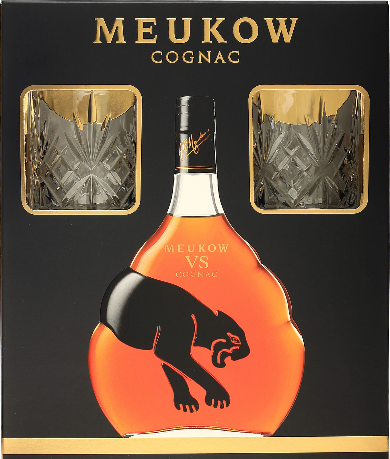 Meukow VS Cognac + 2 Gläser, Geschenkset