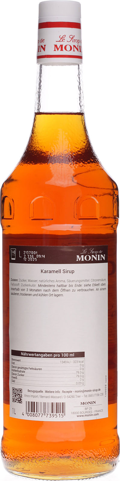 Monin Caramel (Karamell) Sirup 1 Liter kaufen.