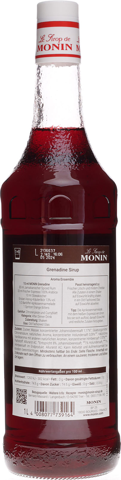 Monin Grenadine Sirup hier im Shop kaufen.