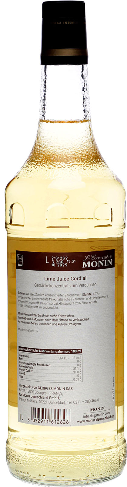 Monin Lime Juice Cordial Mixer Sirup jetzt kaufen.
