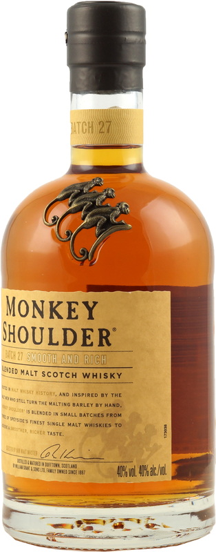 Monkey Shoulder Whisky 0,7 Liter 40 % Vol. 3 Affen Whis