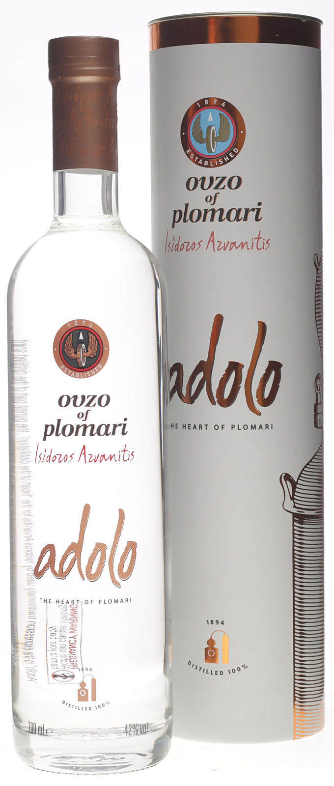 Ouzo of Plomari Adolo - Die Very Rare Edition