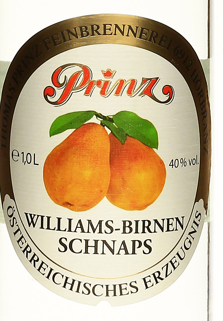 Prinz Williams- Birnen Schnaps 1,0 Liter im Shop günsti