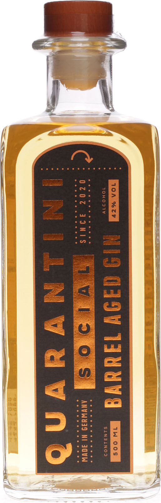 Quarantini Barrel Aged Social Dry Gin 0,5 Liter bei uns