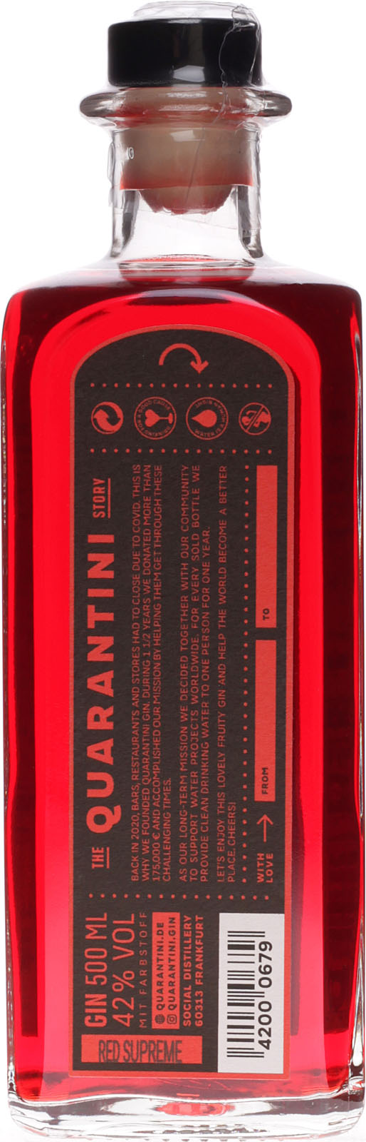Quarantini Social Red Gin 0,5 Liter bei uns im Shop kau
