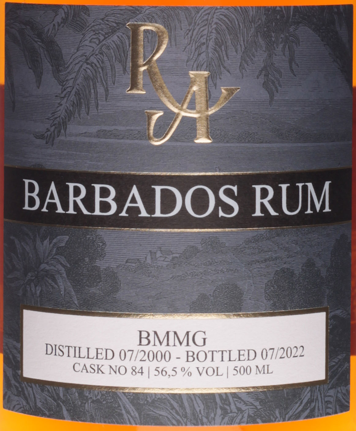 RA Rum Artesanal Barbados 2000 BMMG 0,5 Liter 56,5 % Vo