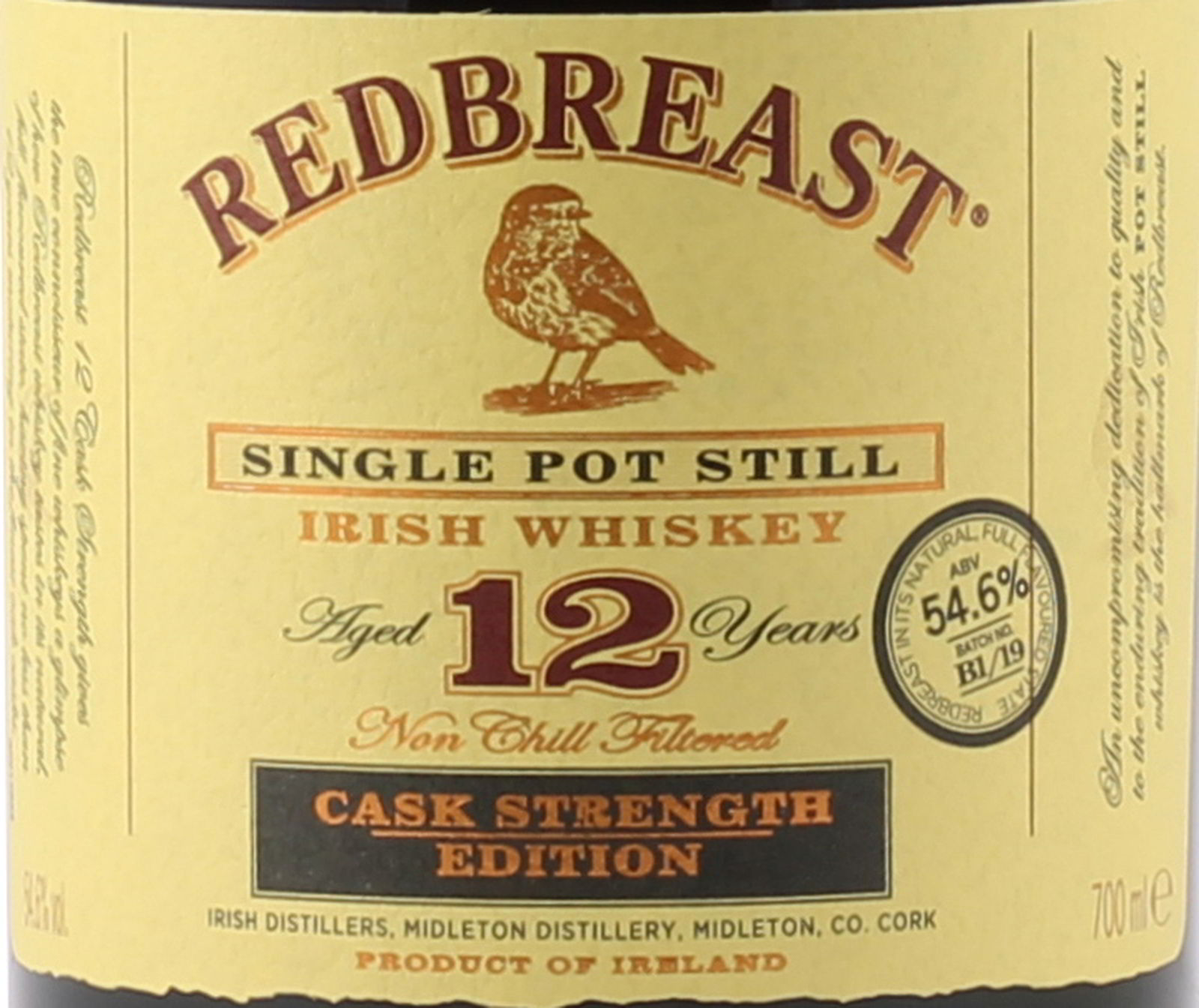 Redbreast 12 Jahre Cask Strength, irischer Whiskey