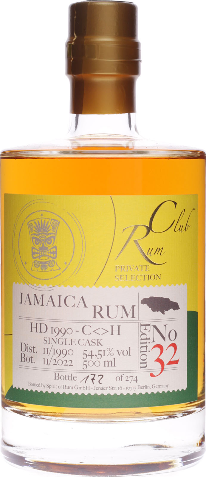 Rumclub Private Selection Ed. 32 Jamaica Rum Hampden 19
