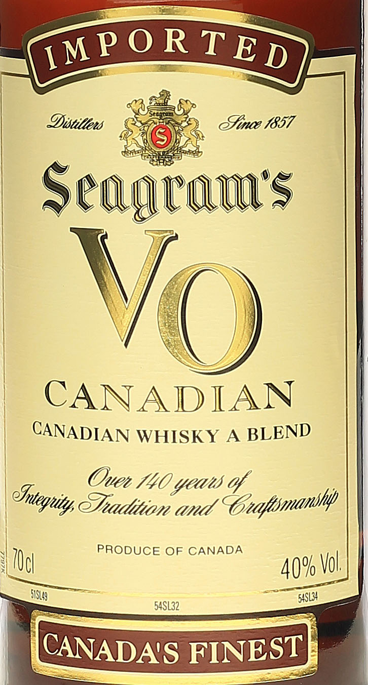 Seagrams VO Canadian Whisky - Exquisite Flavor