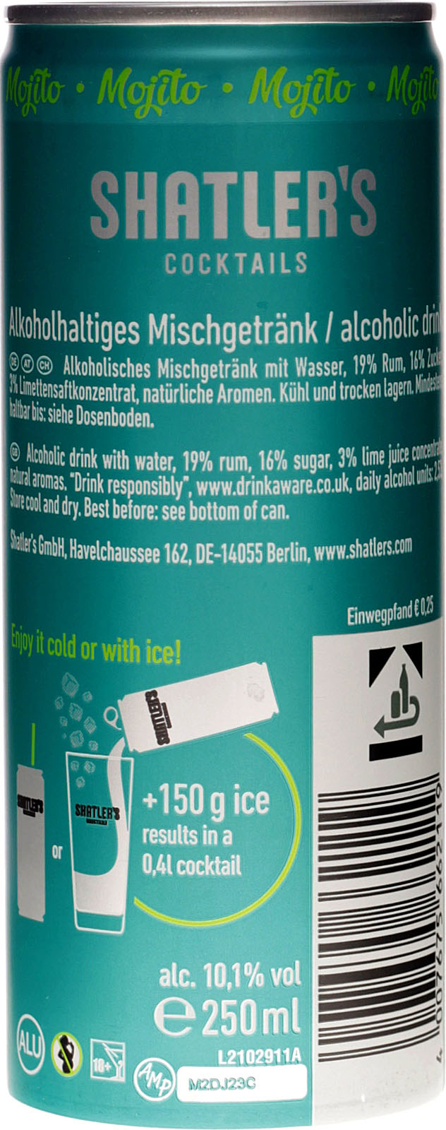 Shatlers Cocktails Mojito 0,25 Liter bei uns kaufen.