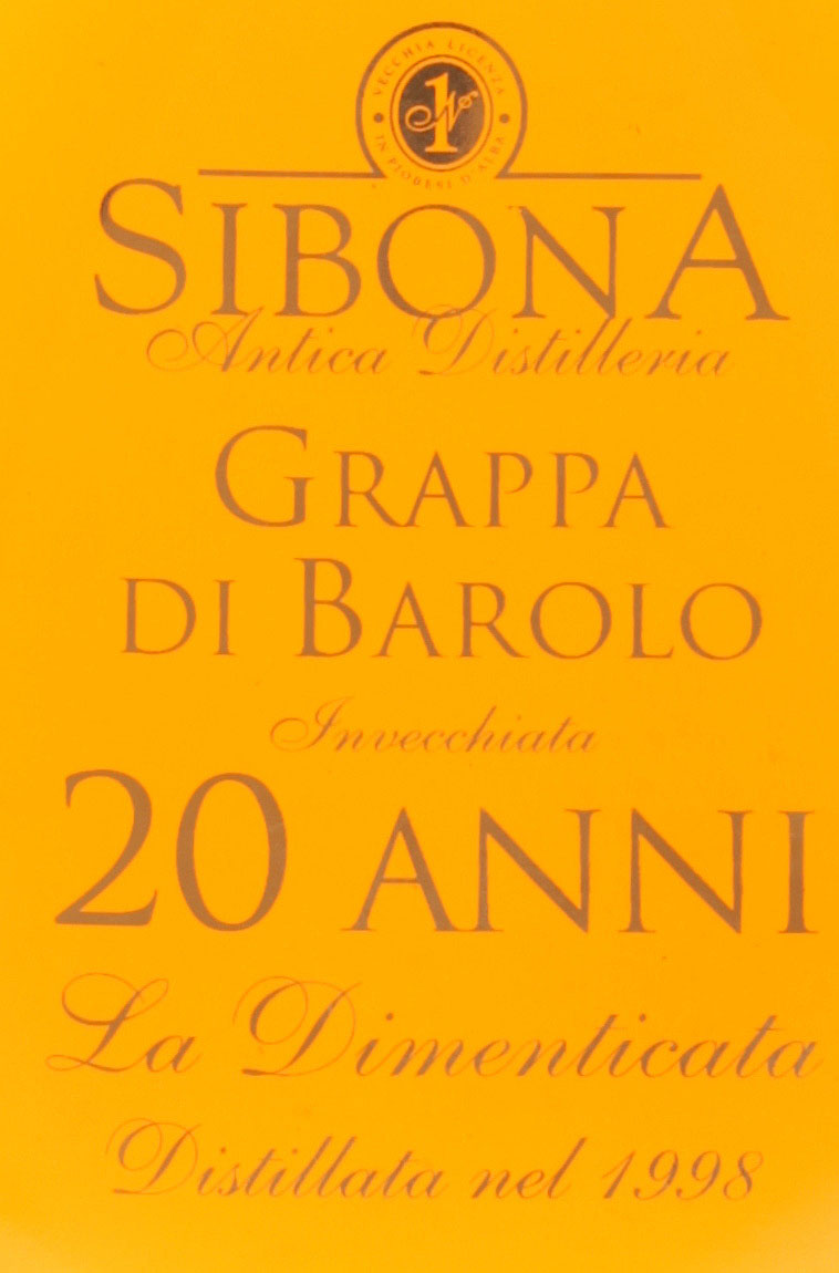 Sibona Grappa Riserva Speciale 20 Jahre bei uns im Shop
