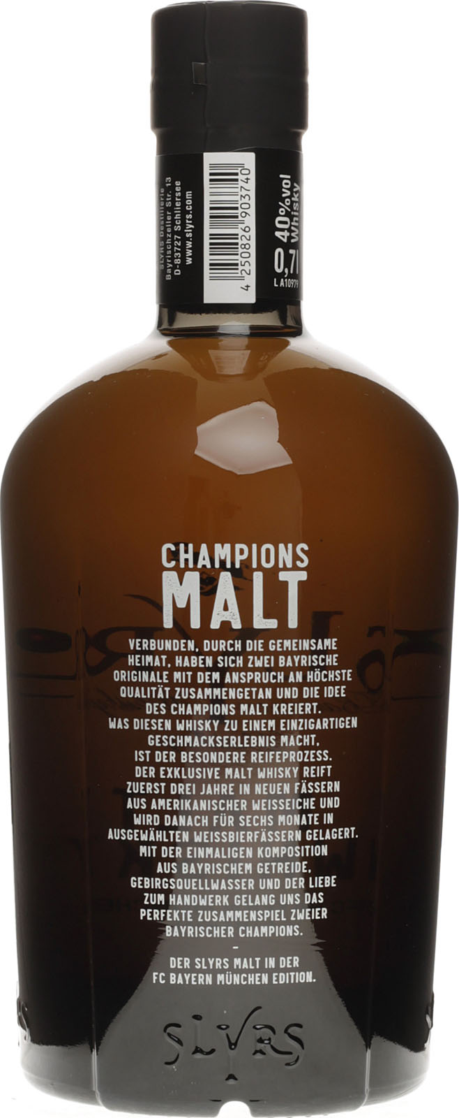 Slyrs Champions Malt Whisky FC Bayern München im Shop