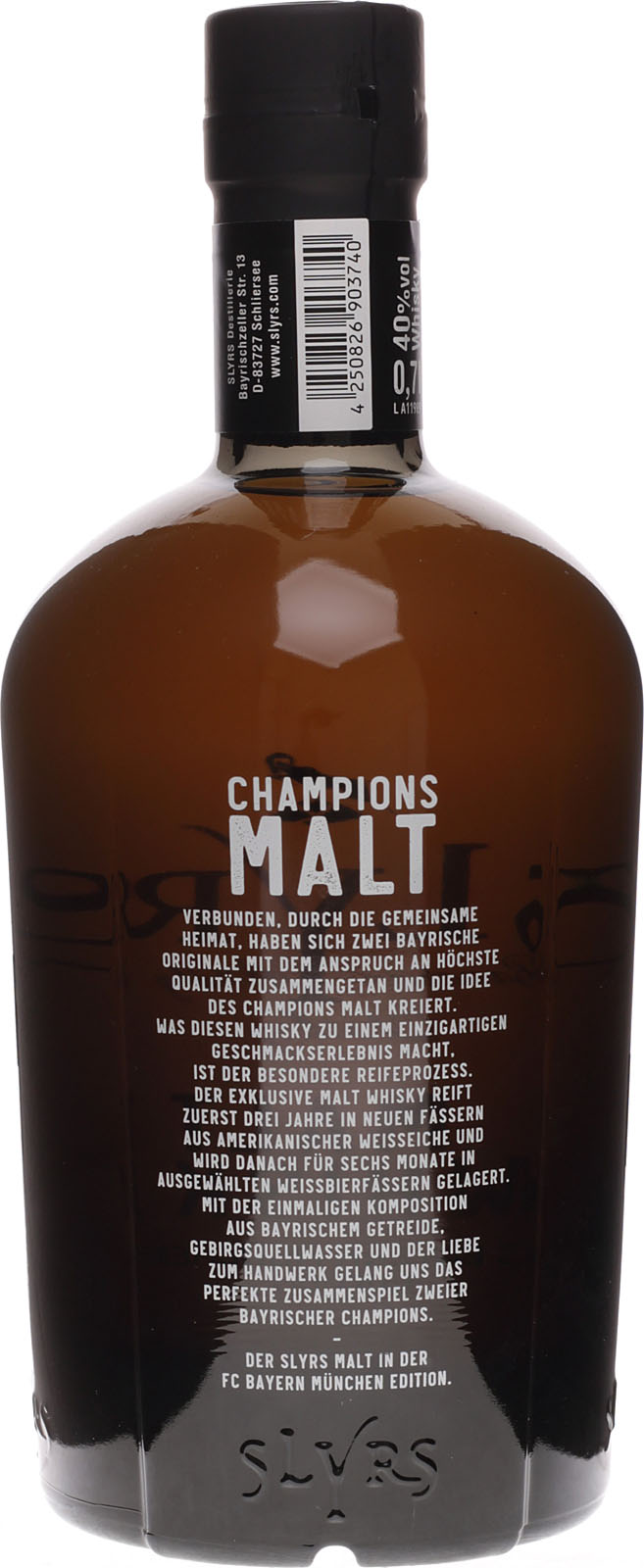 Slyrs Champions Malt Whisky FC Bayern München Edition