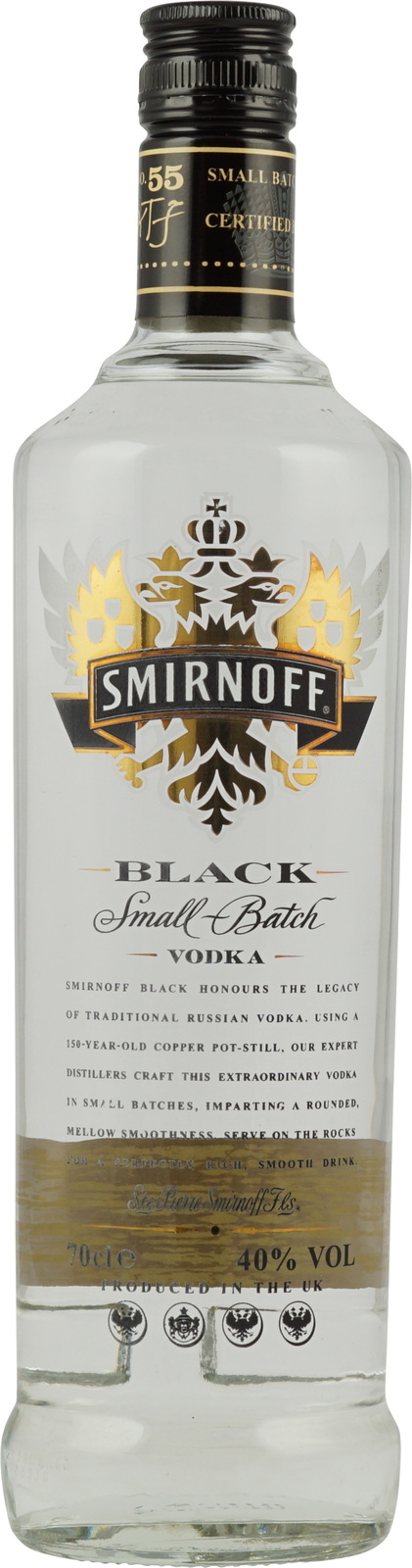 Smirnoff Vodka Black Label 0,7 Liter 40% Vol. - über 11