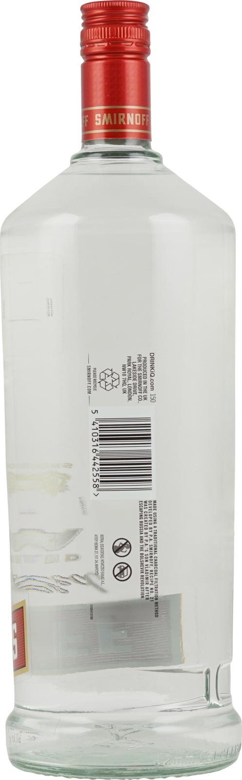 Smirnoff Vodka Red Label in der 1,5 Liter Magnum Flasch
