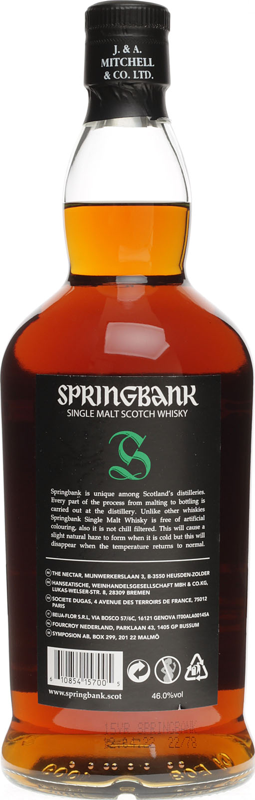 Springbank 15 Jahre mit 700 ml