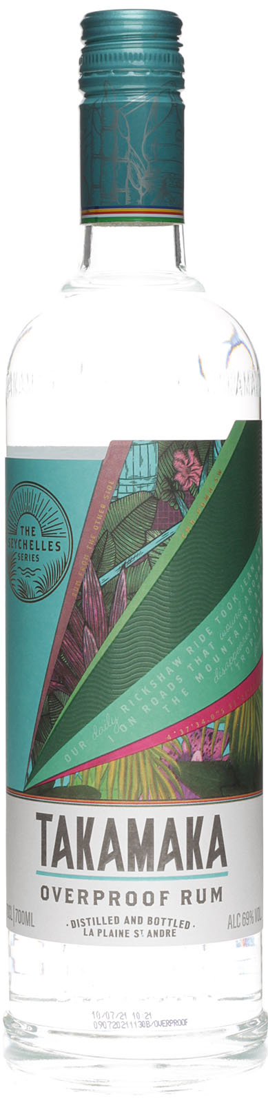 Takamaka Overproof White Rum mit 69 % Vol. für High Quality Cocktails
