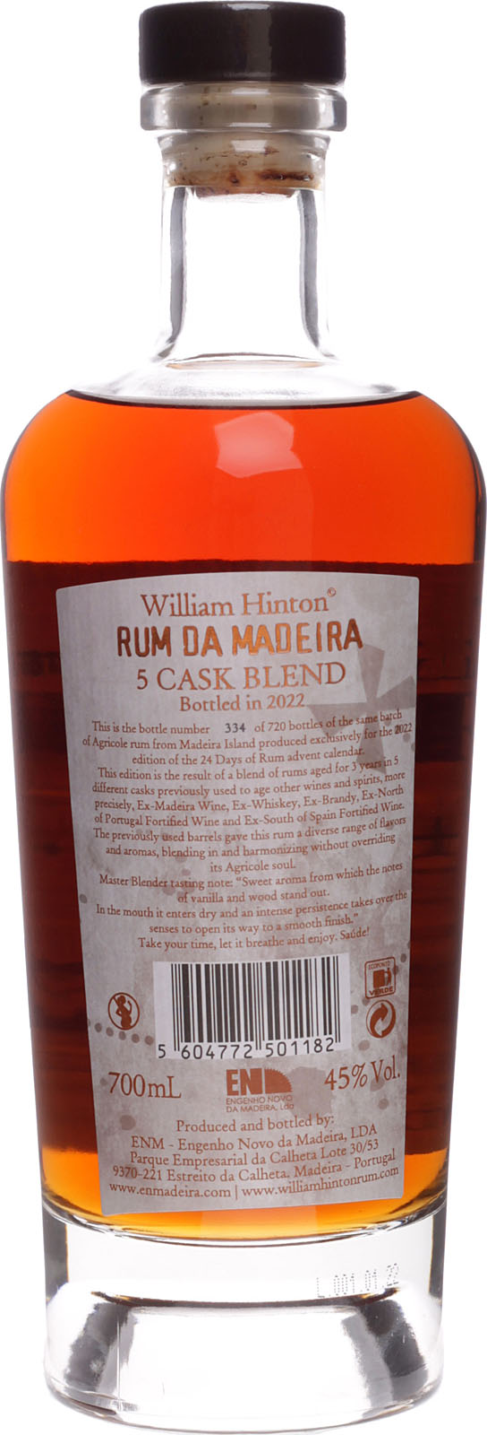 William Hinton Rum da Madeira 5 Cask Blend bei uns im S